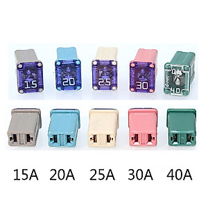 Thxsoon 20 Pack Car Micro Cartridge Fuses Kit, 32V 15amp 20amp 25amp 30amp 40amp, FMM Fuses MCASE Type,Slow Blow Fuse for Cars, Trucks, and SUV - 15A/20A/25A/30A/40A Each 4pcs, with Storage Box