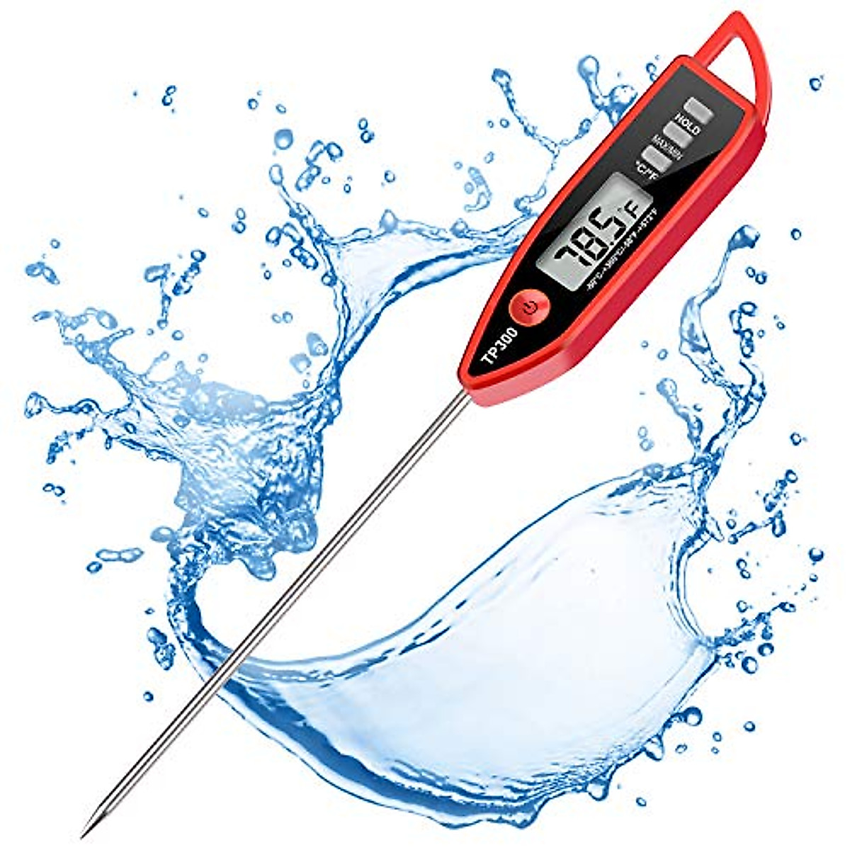 Instant Read Meat Thermometer Food Thermometer Cooking Thermometer Kitchen Candy Thermometer with Fahrenheit/Celsius(℉/℃) Switch for Oil Deep Fry BBQ Grill Smoker Thermometer by AikTryee