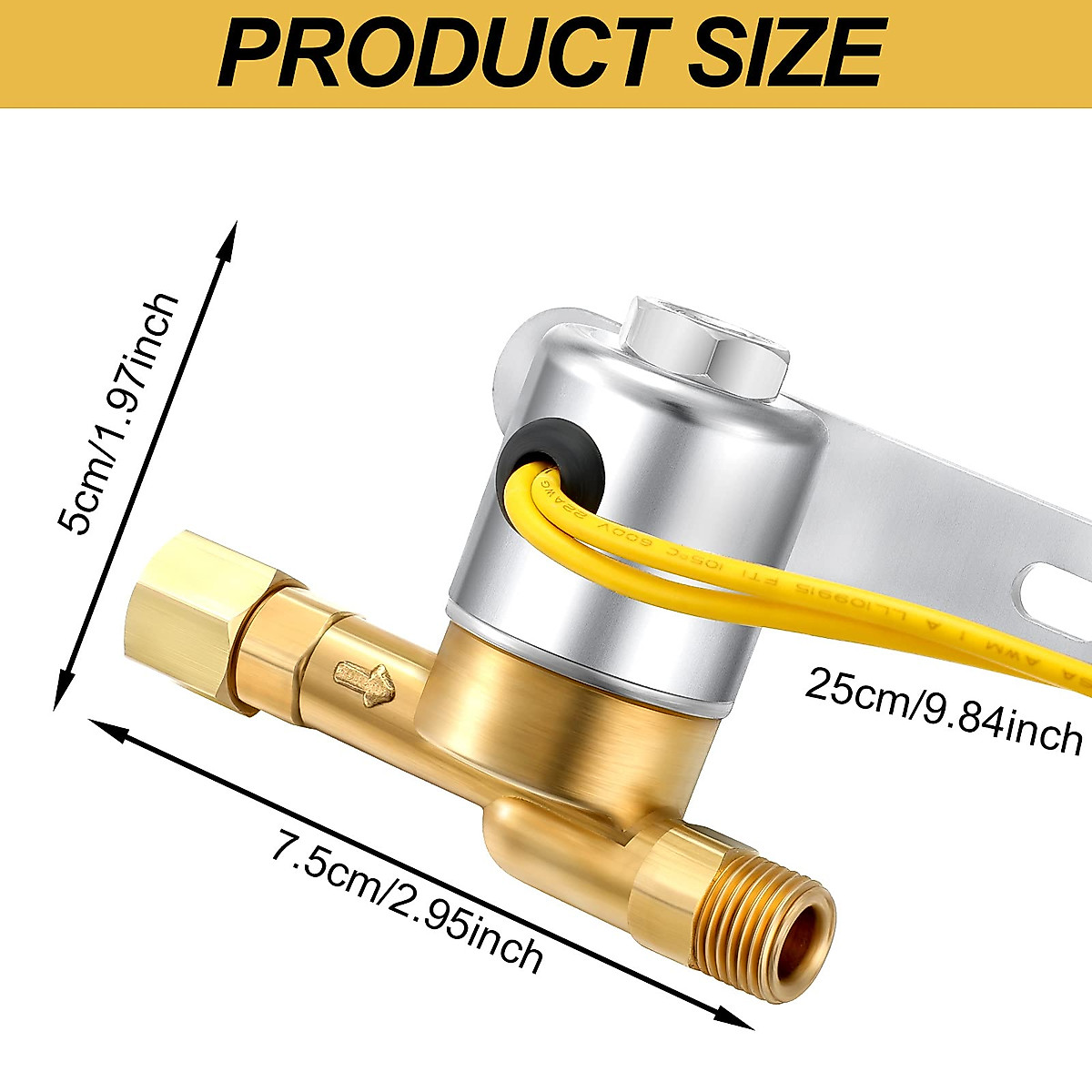 Humidifier Valve 4040 Solenoid Valve Brass Air Valve Compatible with Aprilaire Fit for 400 500 600 700 Humidifier 24 Volt