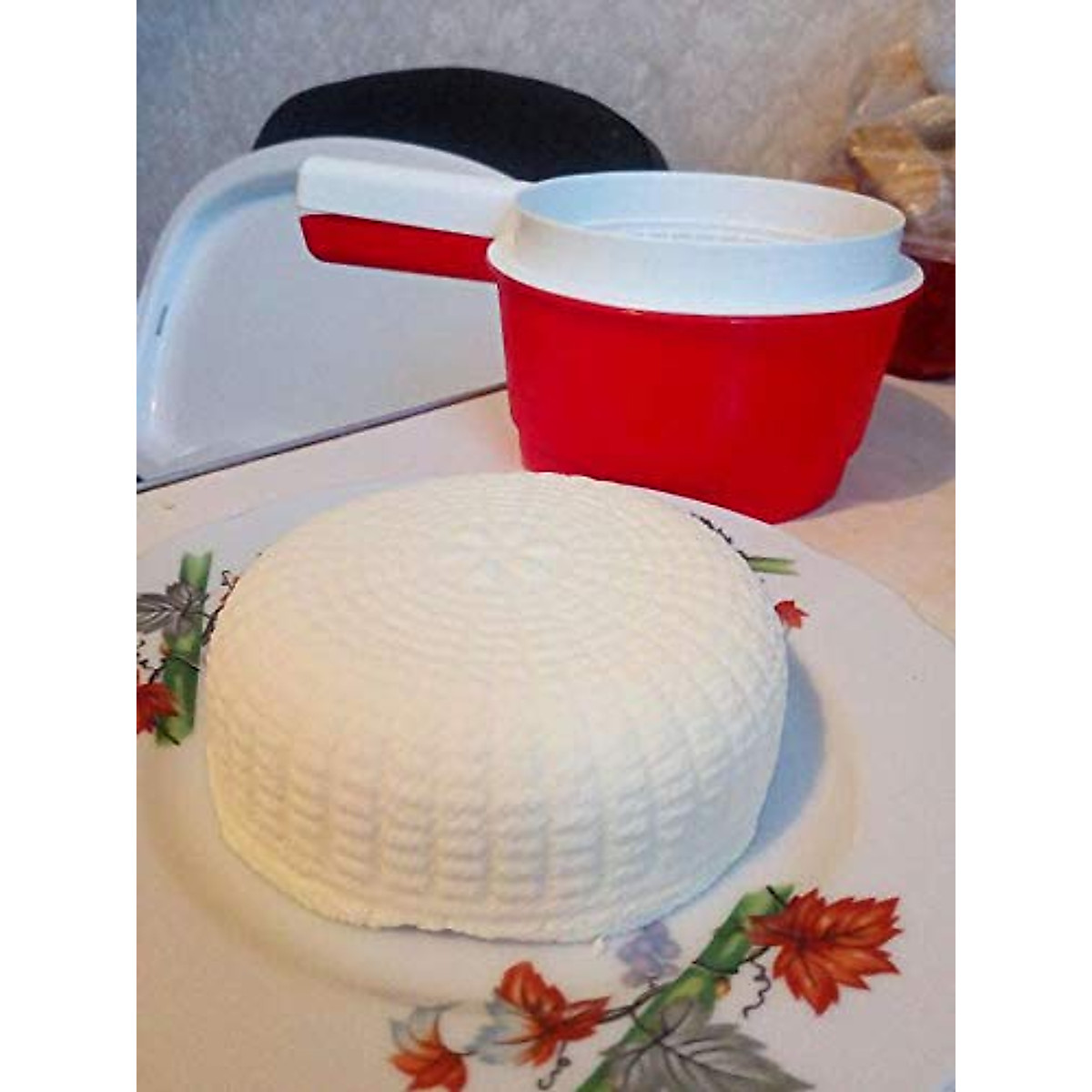 byMall Cheesemaking Kit Butter Punched Сheese Mold Press Strainer cheese Tofu Press Mold Cheese Making Machine Cow Goat Sheep Milk Cheese molds Cheesemaking mozzarella making kit rennet cheese (M)