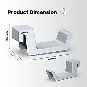 NexiGo PS5 Headphone Holder, [Minimalist Design] Mini Headphone Hanger with Supporting Bar, for Sony Playstation 5 Gaming Headset, White