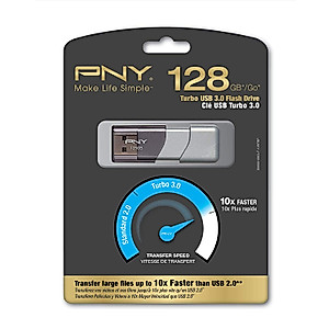 PNY 128GB USB 3.0 Flash Drive Elite Turbo Attache 3 (Ten Pack) Bundle with (5) Everything But Stromboli Lanyard (P-FD128TBOP-GE)