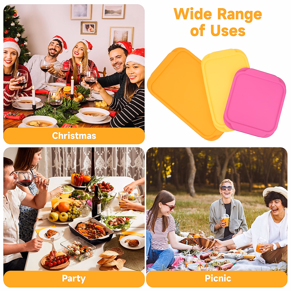 Purekra Silicone Lids for Pyrex 233丨233-D Glass Baking Dish, 1 Pack Silicone Lid for Pyrex 9'' x 13'' Glass Baking Dish, Dishwasher & Freezer & Microwave Safe (Baking Dish Not included)