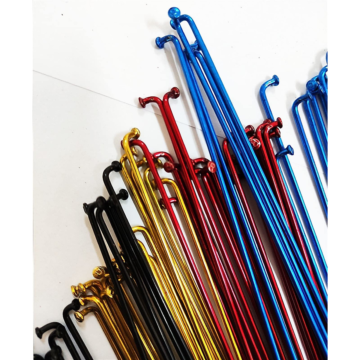 245mm Bike Spokes 14G Stainless Steel, Road Bike Spokes 100Pcs (Color Family : Red)