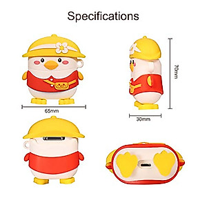 Gdpaddy Soft Silicone Case Cover Compatible with Apple AirPods 1&2,3D Cute Cartoon Shockproof Protective Earphone Case (White)