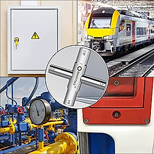 Bdmetals 4 Way Sillcock Key, Heavy Duty Steel, Four Sizes-1/4”,9/32”,5/16”,11/32” (1 Pack)