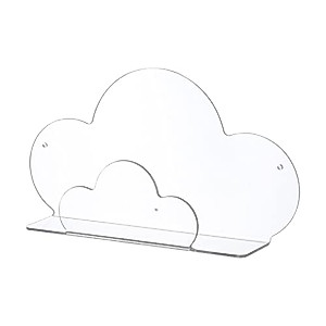 Zerodeko Clear Acrylic Cloud Shelves Wall Mounted Could Shape Wall Shelf Porch Entryway Floating Shelves Bookshelf Rack Wall Decoration (Transparent)