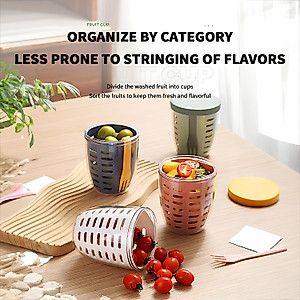 Luiruey Portable Fruit Cups with Lids and Fork, Overnight Oats Containers Snack Pot with Airtight Lid 20 oz Cereal, Milk, Vegetable and Fruit Salad Storage Containers (green)