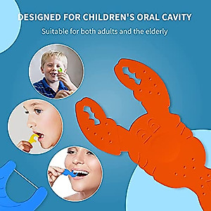 Kingubznis Funny Dental Floss Pick for Kids & Toddler - Unflavored Teeth Flossers with Portable Travel Bag, Non-Slip Ocean Animals Shaped, Soft Interdental Flossing Sticks Holiday Gift (288 Count)