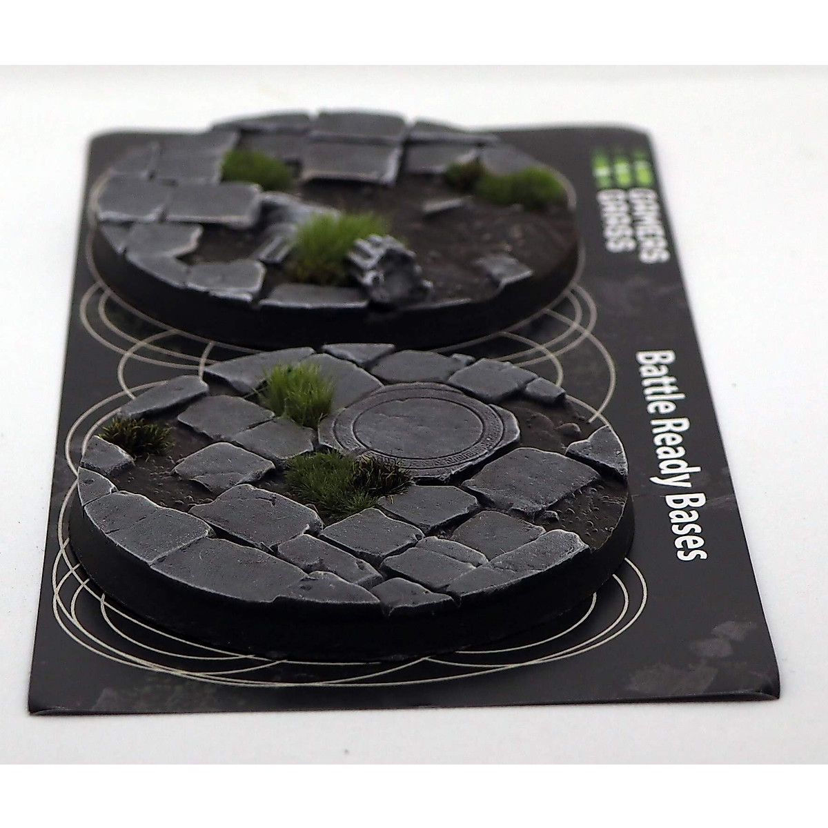 Gamers Grass Battle Ready Bases: Temple Bases Round 60mm (x2)