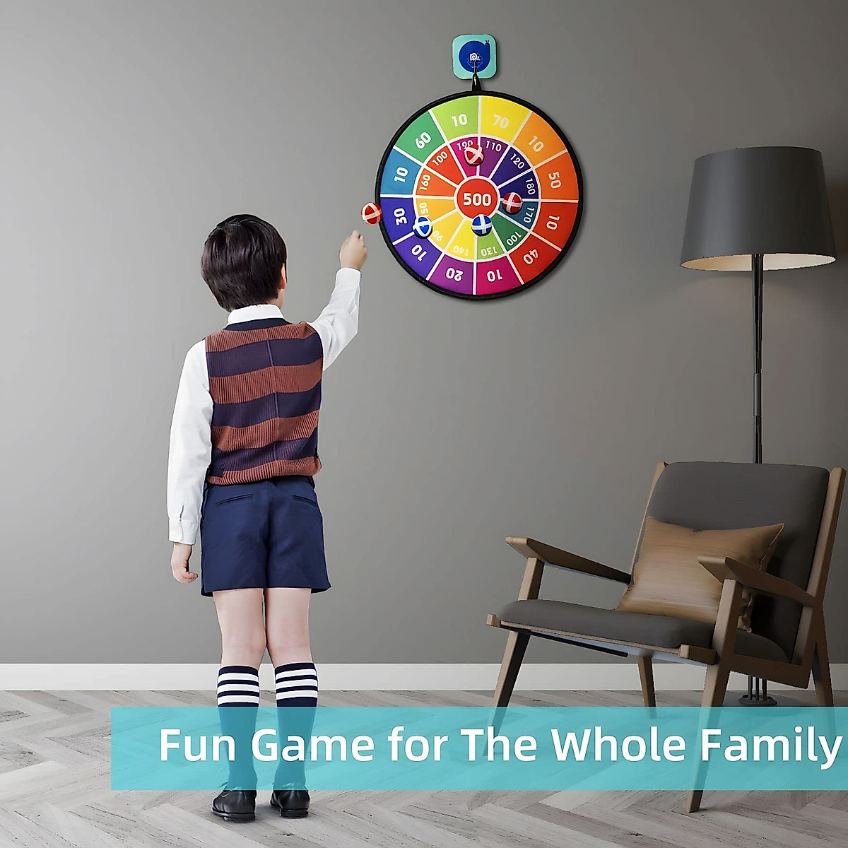 Gdaytao Kids Toys, Dart Board for Kids with 12 Dart Balls, Boys Toys Age 5-7 & 8-10, Toys for Boys Ages 5-13, Toy for 3 Year Old and Up, Ideal Gifts for 3-12 Year Old Boys and Girls