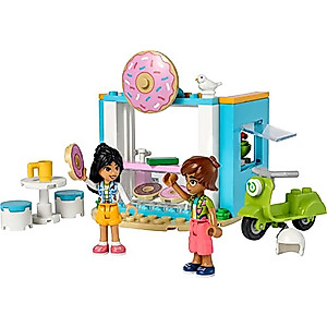 LEGO Friends Donut Shop 41723, Food Playset, Bakery Toy for Girls and Boys 4 Plus Years Old, Includes Liann and Leo Mini-Dolls and Toy Scooter, Small Gift Idea