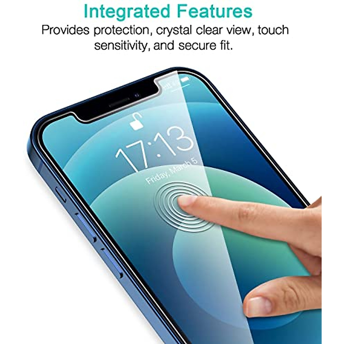 LK 4 Pack Screen Protector for iPhone 12 / iPhone 12 Pro 6.1-inch, Tempered Glass, Alignment Frame Easy Installation, 9H Hardness, Bubble Free, Work Most Cases