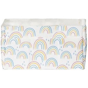 Sammy & Lou Painted Rainbow 2-Pack Felt Diaper Caddy Set, Includes Portable Diaper Organizer and Baby Wipes Caddy