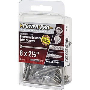 HILLMAN Fasteners 42508 Trim Screw (35 Pack), 8 x 2.5