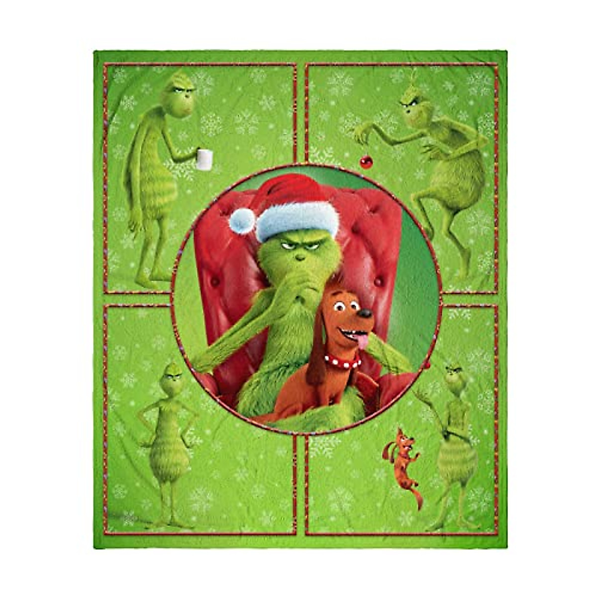 Funny Cartoon Throw Blanket Super Soft Christmas Blanket for Home Bed Sofa Picnic Christmas-002 50"x40"