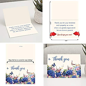Assortment Variety Funeral Thank You Cards Sympathy Bereavement With Envelopes - Message Inside (50, Variety)