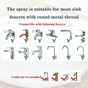 Tub faucet spayer attachment,Bathtub Shower Head Sink-Faucet with 5 Adapters, 79" Hose for Pet Dog Rinse, Baby Bath & Hair washing, ON/OFF Extension for Tub Faucet, Utility Sink, Garden,Bathroom