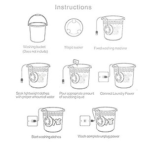 Mini Washing Machine Portable Ultrasonic Turbine Sterilization Removes Dirt Washer USB Cable for Travel Home Business Trip