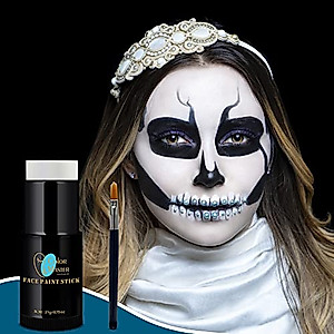 ColorMaster Clown White Face Body Paint Stick (0.75oz) | Face Paint, Body Paint, White Eye Black Sticks for Sports & Foundation Cream Makeup, Face Painting Kit for Halloween SFX Cosplay Costume Party