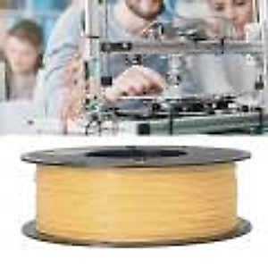 PLA 1.75mm Filament High Accuracy Smokeless 3D Printer Filament Printing Consumables 1kg, Good Adhesion 3D Printer Roll Filament 3D Printing Supplies (Gold)