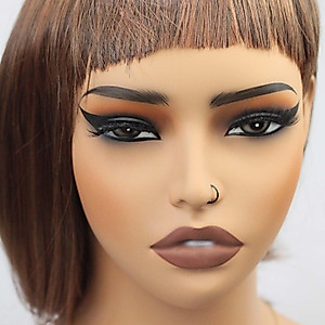 NewkeepsR 3PCS-0.8mm Black Anodised Hinged Clicker Nose Hoop Rings, 20 Gauge 316L Steel Seamless Segment Sleeper Earrings Piercing-7/8/9mm