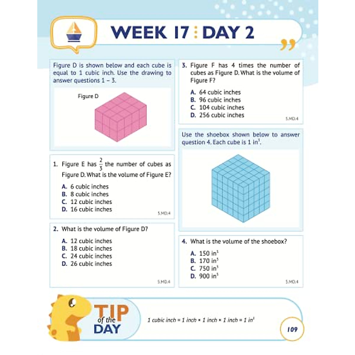 5th Grade Common Core Math: Daily Practice Workbook - Part I: Multiple Choice | 1000+ Practice Questions and Video Explanations | Argo Brothers (Next Generation Learning Standards Aligned (NGSS))