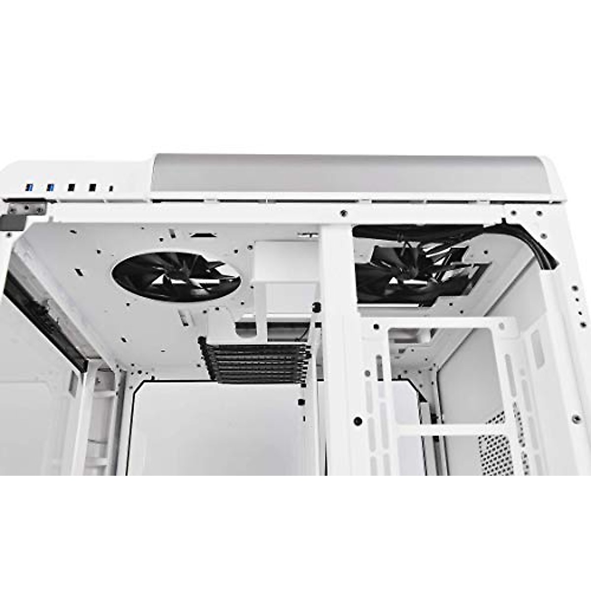 Thermaltake Level 20 HT Snow Edition 4 Tempered Glass Type-C Fully Modular E-ATX Full Tower Computer Chassis with 2 140mm Top Fan Pre-Installed CA-1P6-00F6WN-00