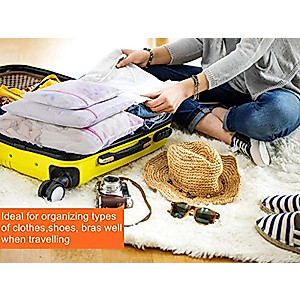 6 Pack Mesh Laundry Bags for Delicates with Zipper, Travel Storage Organize Bag, Various Sizes Clothing Wash Bags, Bra Wash Bag