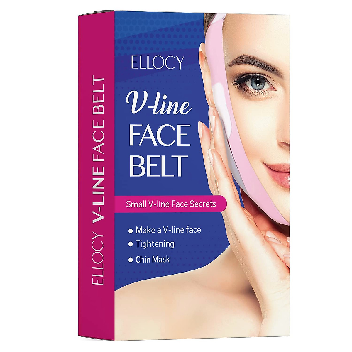 ELLOCY V Line Face Toning Belt for Face Wrinkle Mask Reusable Facial Strap Stimulate Sagging Face