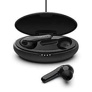 Belkin Wireless Earbuds, SOUNDFORM Move True Wireless Bluetooth Earphones with Touch Controls, IPX5 Certified, Sweat and Water Resistant with Deep Bass for iPhone, Galaxy, and More - Black