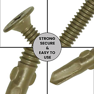 U-Turn Fasteners Wood to Metal Screws - #10-24 x 1-7/16" Reamer Tek Torx/Star Head Self-Drilling Wood to Metal Screws, Tek Screws for Attaching Wood to Metal with Wings | (Pack of 500)