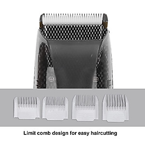 YUYTE Hair Trimmer USB Vacuum Trimmer Kit with Powerful Automatic Hair Suction for Beards Facial Hair Stubble Hair Clipping Lithium Ion Powered Electric Shaver with 4 Guide Combs