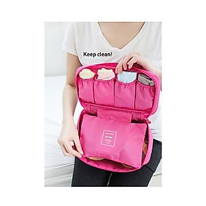 vanki 1 pc Portable Travel Drawer Dividers Closet Organizers Bra Underwear Storage Bag,Pink