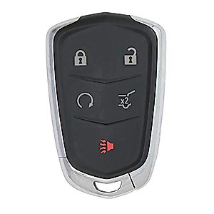 Keyless2Go Replacement for 5 Button Proximity Smart Key for Cadillac HYQ2EB 13598516