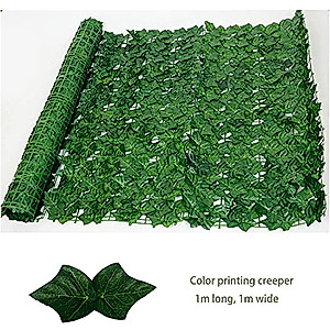HACSYP Expandable Faux Privacy Fence Artificial Ivy Leaf Screening Roll 1 * 1m Plastic Privacy Screening Garden Fence | UV Fade Protected Wall Landscaping Fencing Panel for Outdoor Decor