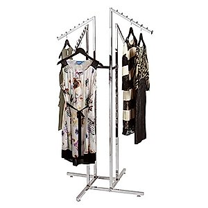 SSWBasics 4 Way Clothing Rack with 4 Slanted Arms