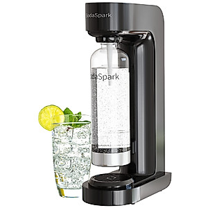 Soda Maker with BPA Free Bottle - CO2 Powered One Touch Fizz Control - Fresh Sparkling Water Maker - Homemade Sparkle Seltzer Streaming Machine, Carbonated Water Machine for Home [C02 NOT INCLUDED]