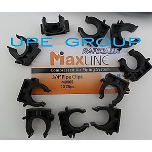 Rapidair MAXLINE Compressed air 3/4" TUBING PIPING CLIPS CLAMPS (10 pack) M8065