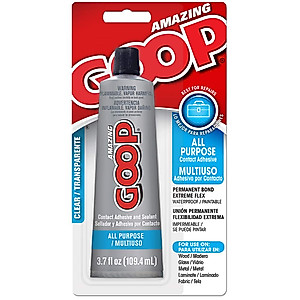 Amazing Goop All Purpose Glue 3.7oz (Clear) - Pixiss Bundle with 10 Snip Tip Applicators and 5 Spreader Tools - Industrial Strength Contact Adhesive Dries Clear - Waterproof Silicone Sealant