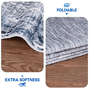 8x10 Area Rugs for Living Room Machine Washable Modern Abstract Printed Rug Soft Non Slip Carpet Stain Resistant Non-Shedding Rugs for Bedroom Dining Room Kitchen Office