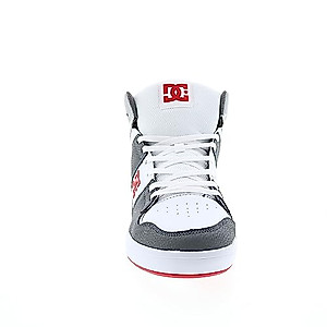 DC Cure Casual High-Top Skate Shoes Sneakers White/Grey/Red 10.5 D (M)