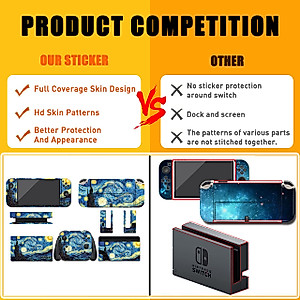 SadSkins Full Wrap Skin for Switch OLED Anime Switch OLED Protector Skin Cover Matte Vinyl Decal Stickers（Only Switch OLED）