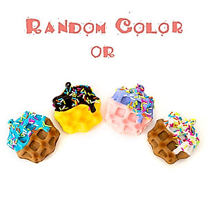 SYYISA Jumbo Squishies Slow Rising [7-Pack]: Cake, Ice Cream, Bread, Chocolate Cookie, Chocolate Frappuccino, and Waffles Kawaii Soft Food Squishy Toys - Squishys are Great Sensory Toys for Kids!