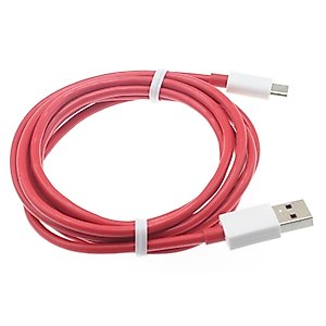 6ft Long USB-C Cable Red Charger Cord Power Wire Type-C Compatible with OnePlus Nord N10 5G - Nord N100 - Nord N20 5G - Nord N200 5G