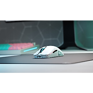 Glorious Model O- (Minus) Wireless Gaming Mouse - 65g Superlight Honeycomb Design, RGB, Ambidextrous, Lag Free 2.4GHz Wireless, Up to 71 Hours Battery - Matte White