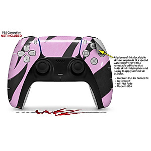 WraptorSkinz Skin Wrap compatible with Sony PS5 DualSense Controller Zebra Skin Pink (CONTROLLER NOT INCLUDED)