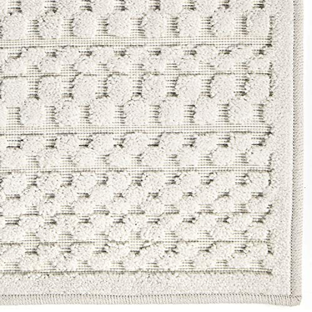 My Texas House Quail Hallow Rug - 5'2" X 7'6" Rectangle In Natural, High-Low, Geometric Design, Indoor Outdoor Patio And Home Decor