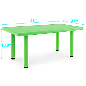 Axidou 24''W x 48" L Kids Table - Versatile Activity Table for Toddlers 1-8 Years Old - Sturdy Craftsmanship - Toddler Play Learning Table - Kids Table for Daycare, Classroom, Home