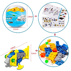 Party Favors for Kids 4-8 8-12 Mini Building Blocks Toys with 12pcs Insect & Sea Animals Goodie Bags Stuffers Pinata Classroom Prize Box Fillers Birthday Party Supplies for Boys Girls